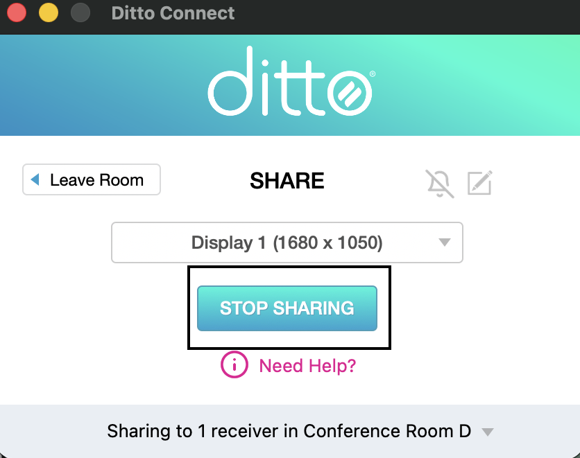How to properly disconnect from a Ditto receiver