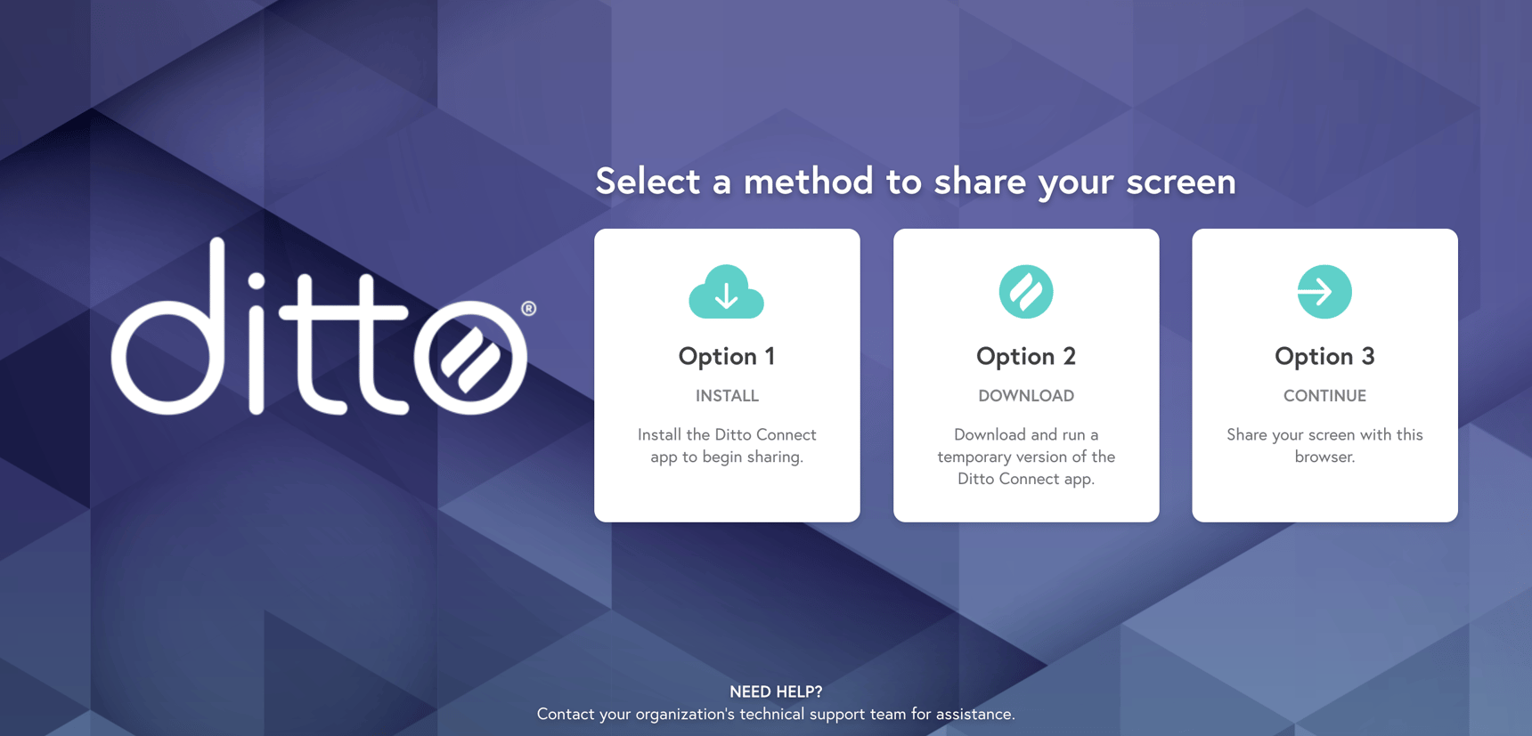 Using Ditto Connect for Web