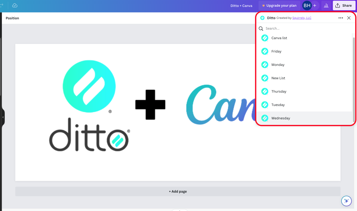 Using Canva to create digital signage for Ditto